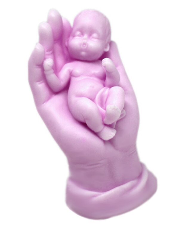 Molde mano abierta con bebe 3d - Hacer Cremas